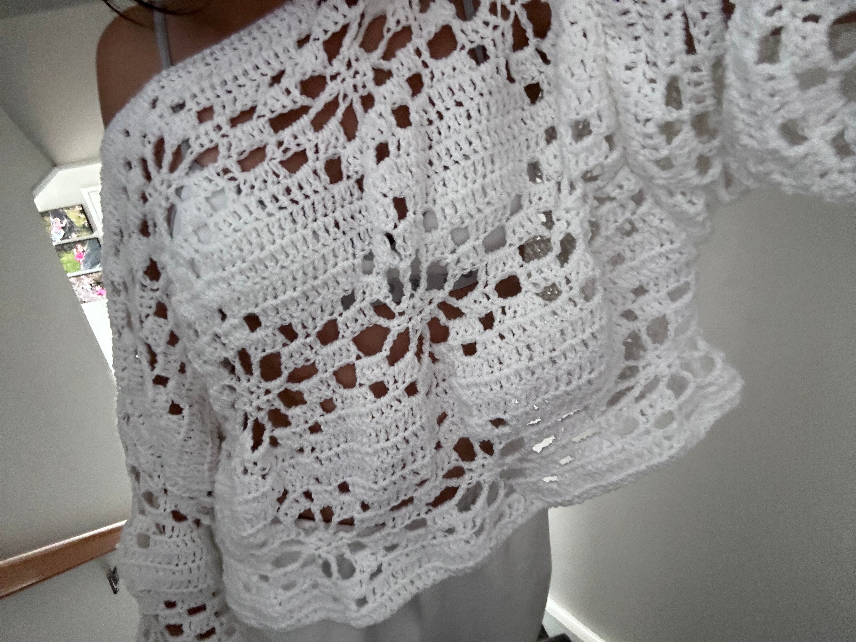 Crochet Flower Sweater Flower Jumper Bikini Coverup - Etsy