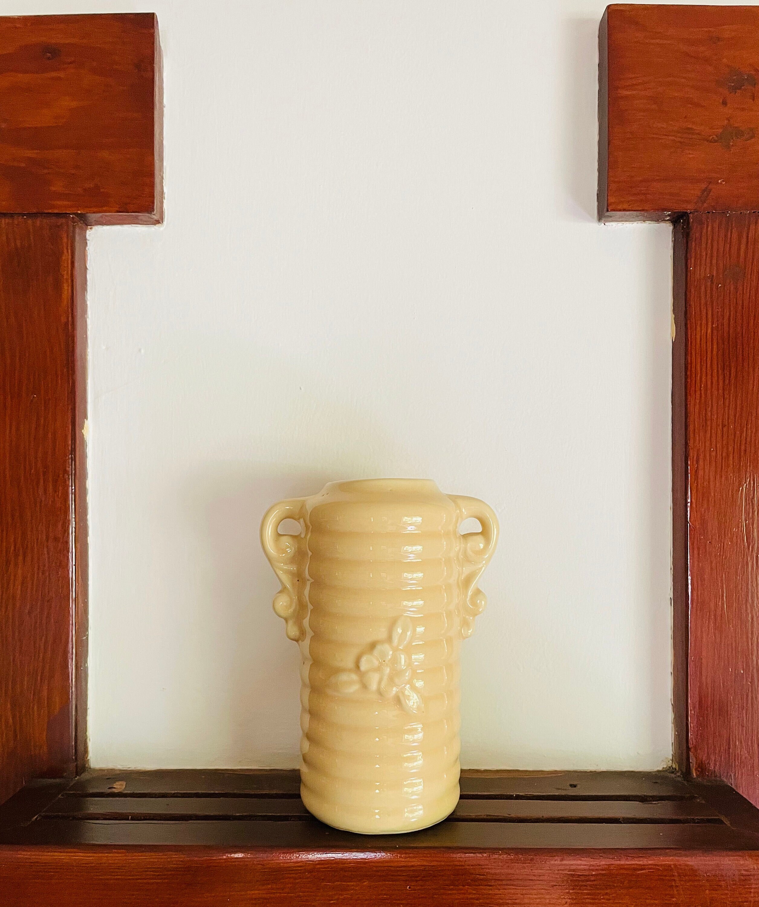 RARE 1930s Mccoy Ribbed Ringed Vase Yellow - Etsy