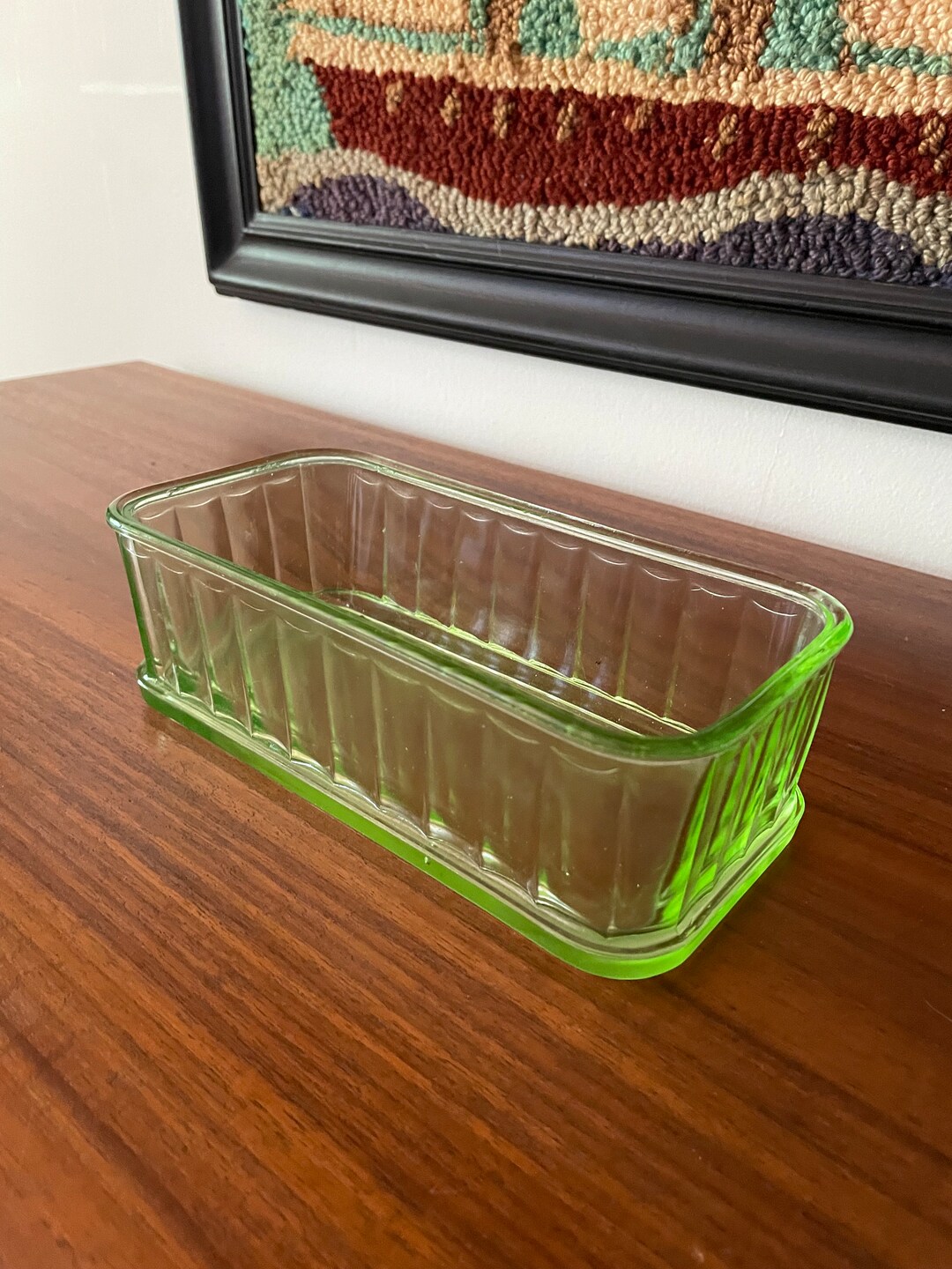 Ribbed Uranium Glass Box - Etsy