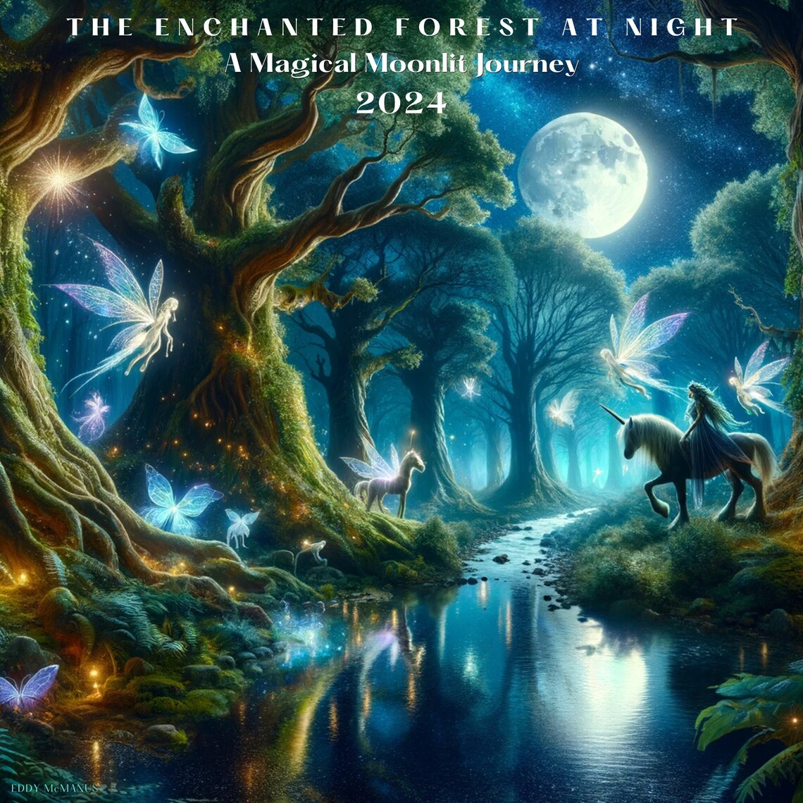 Enchanted Forest at Night: A Magical Moonlit Journey Calendar 2024 - Etsy