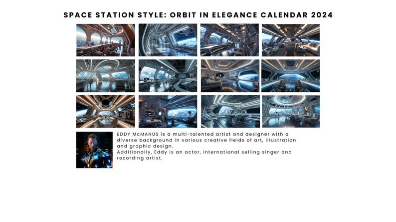 Space Station Style: Orbit in Elegance Calendar 2024 - Etsy