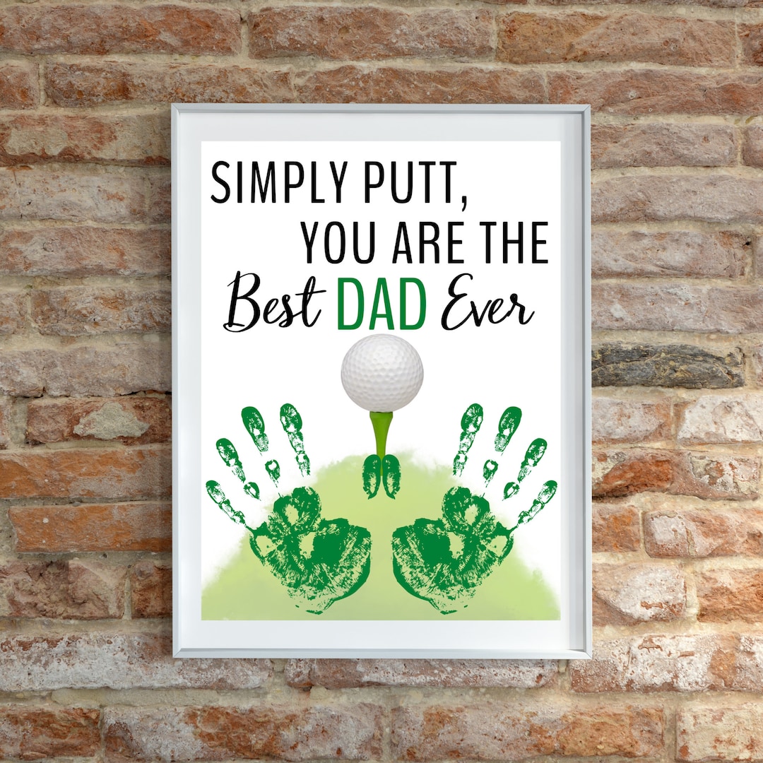 Golf Handprint Art Craft Printable, Gift for Dad, Fathers Day ...