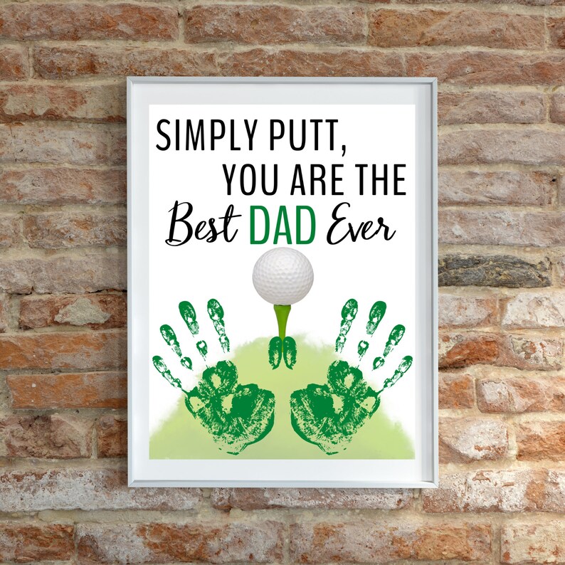 Golf Handprint Art Craft Printable, Gift for Dad, Fathers Day ...