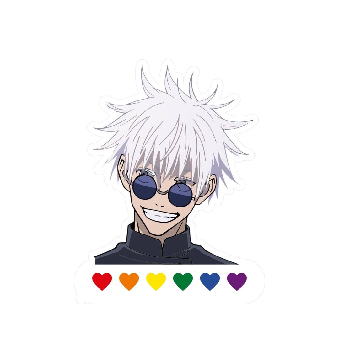 Gojo Valentine Vibrant Vinyl Decal, Kiss-cut Vinyl Sticker, JJK - Etsy