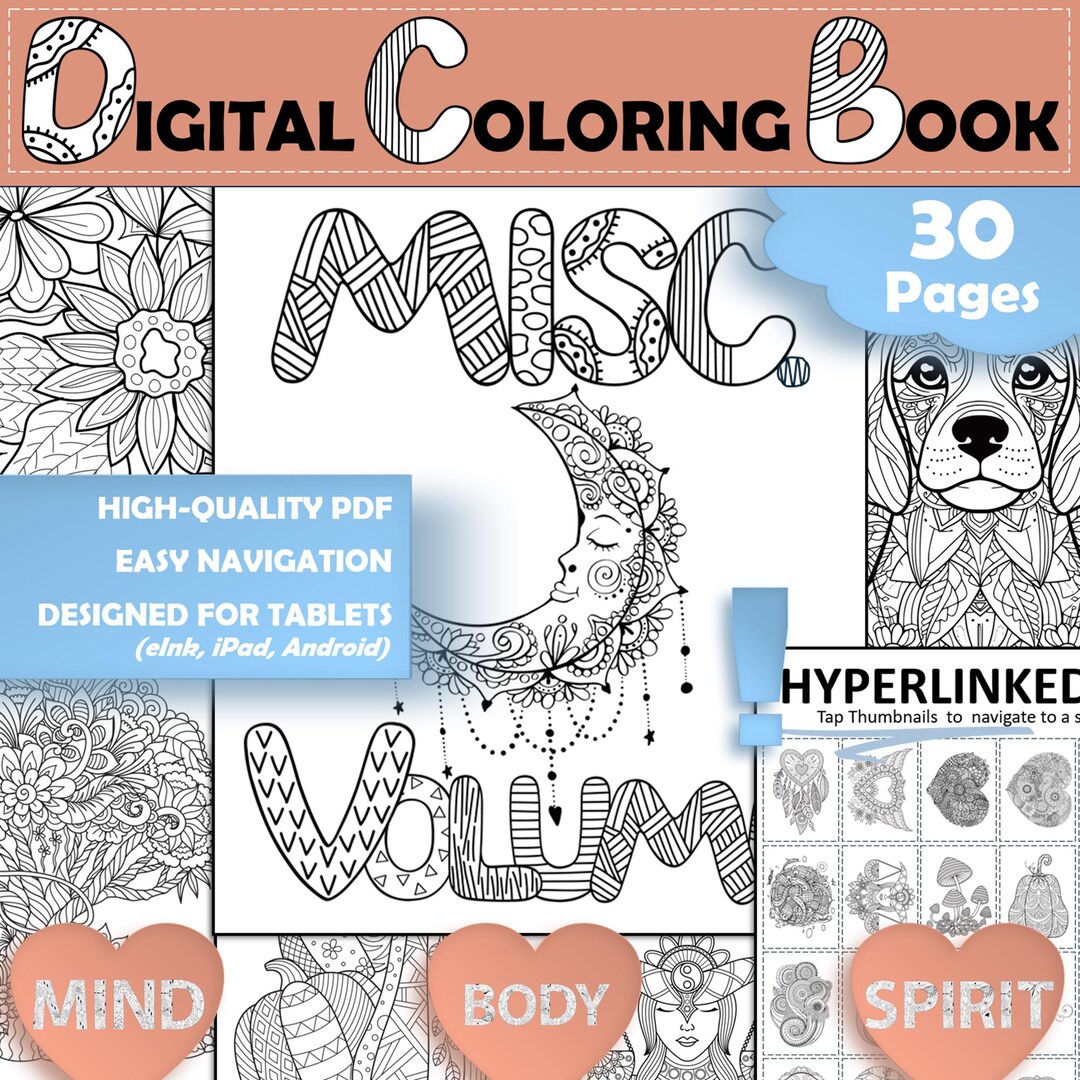 Digital Coloring Book: Zenful Moments - Etsy
