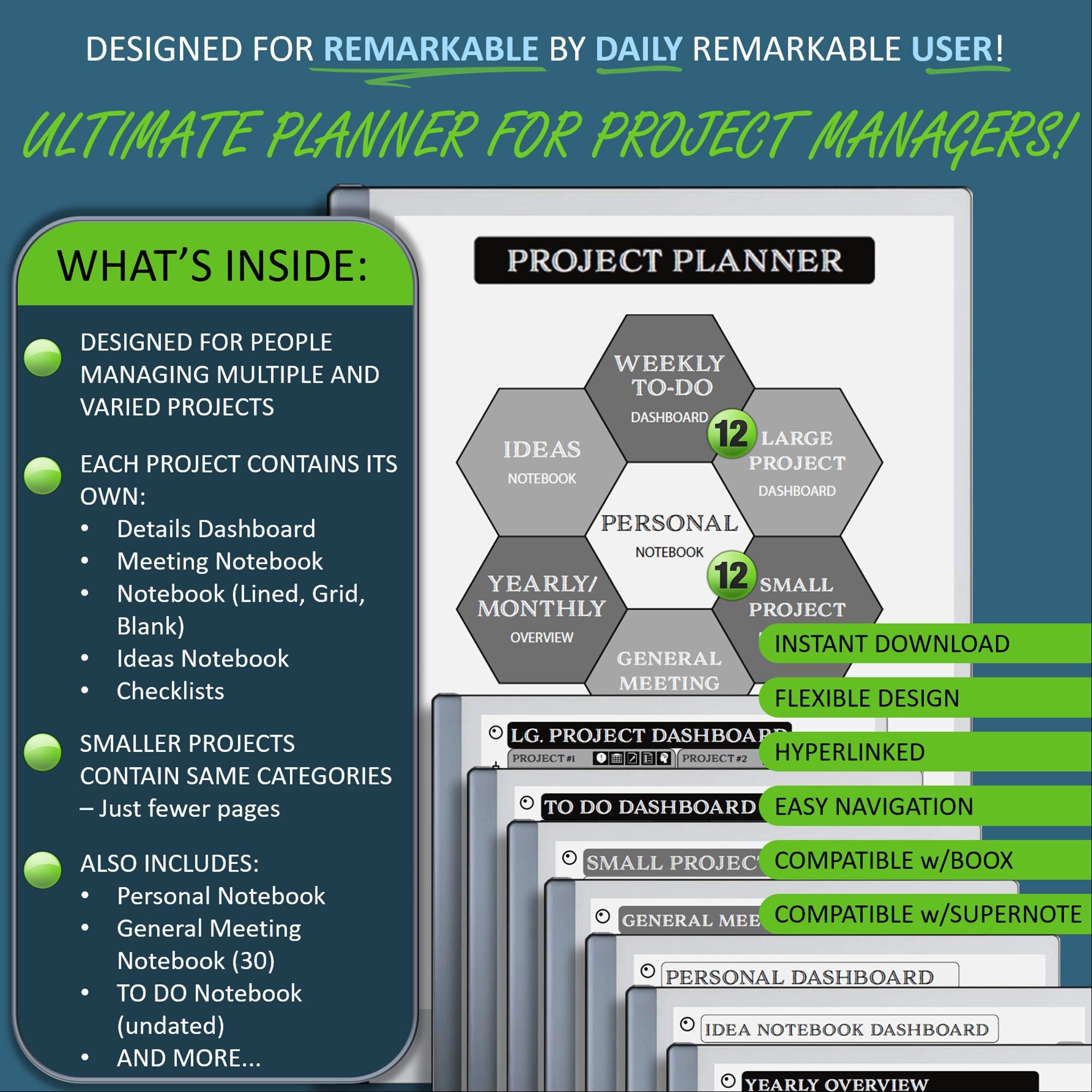 Ultimate Project Planner for Project Managers - Etsy