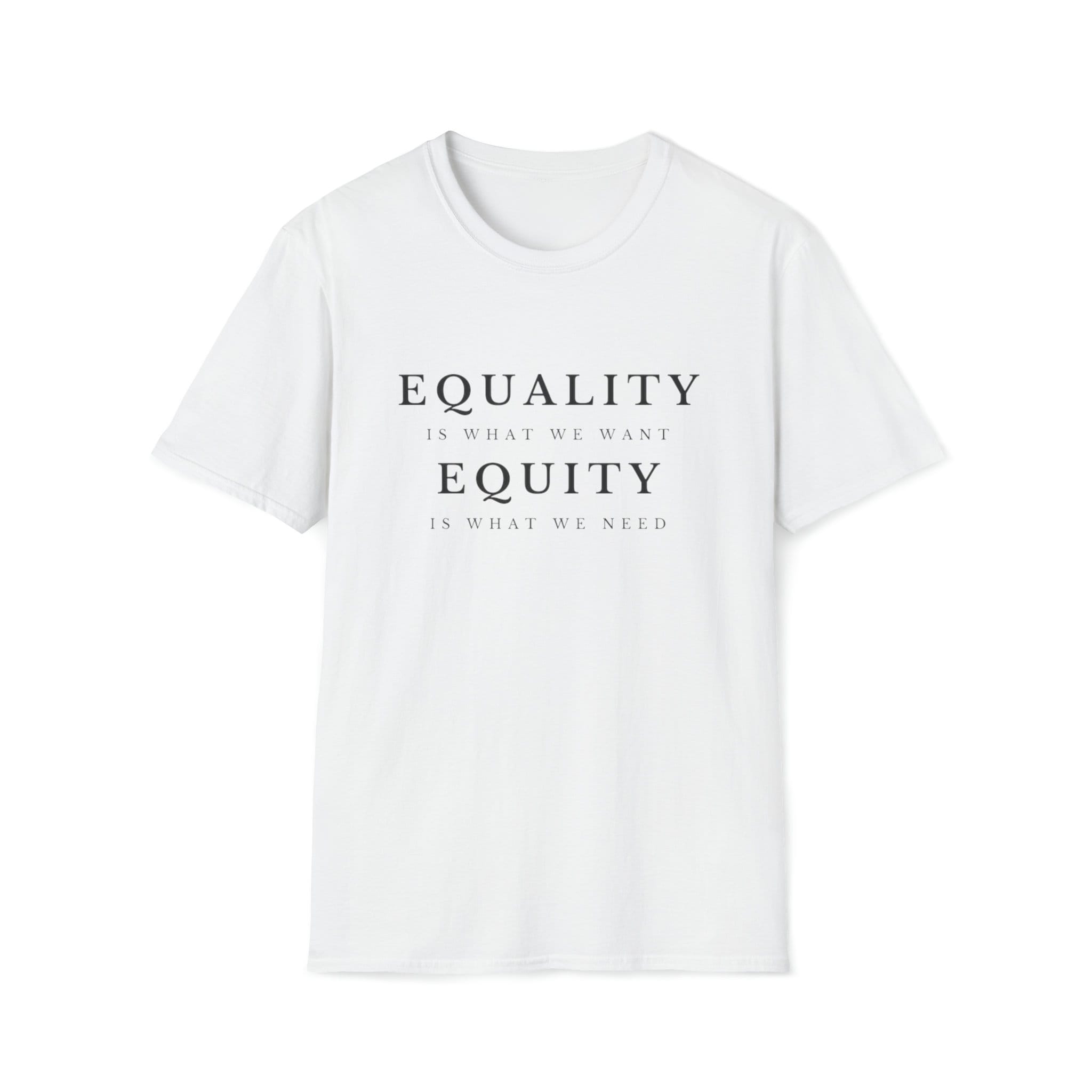 EQUALITY VS EQUITY Statement Unisex Super Softstyle T-shirt white - Etsy