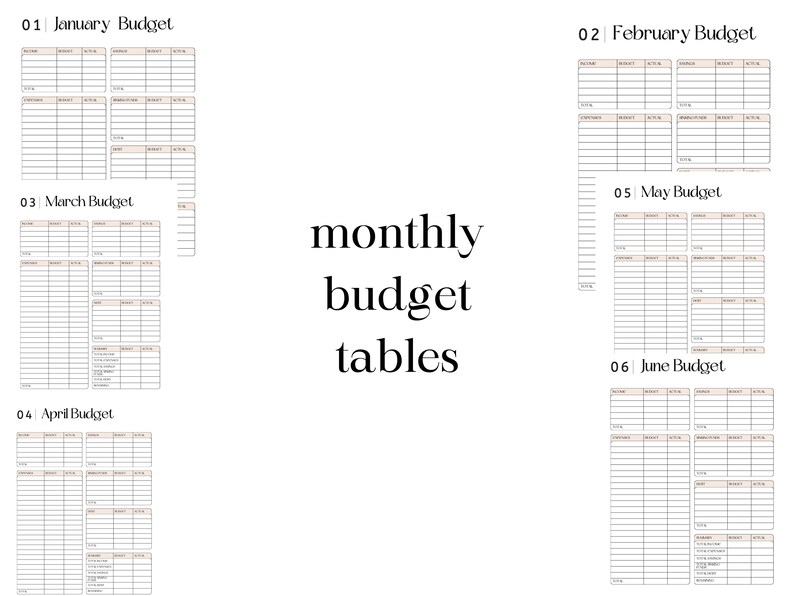 Basic Online Printable Planner Set - Etsy