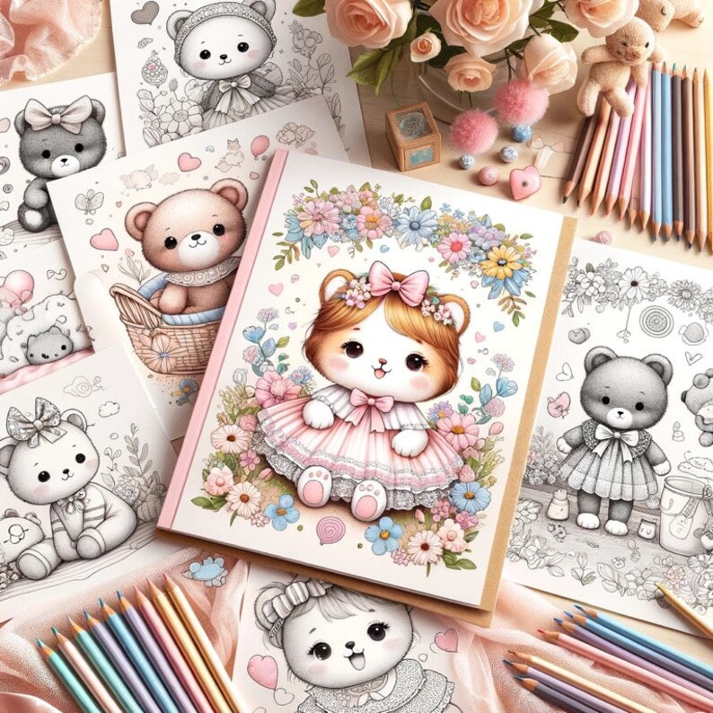 Color Your World: Lovely Coloring Pages for Children / Instant Digital ...