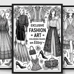 Fashion Coloring Book for Adults Exclusive and Elegant Designs ...