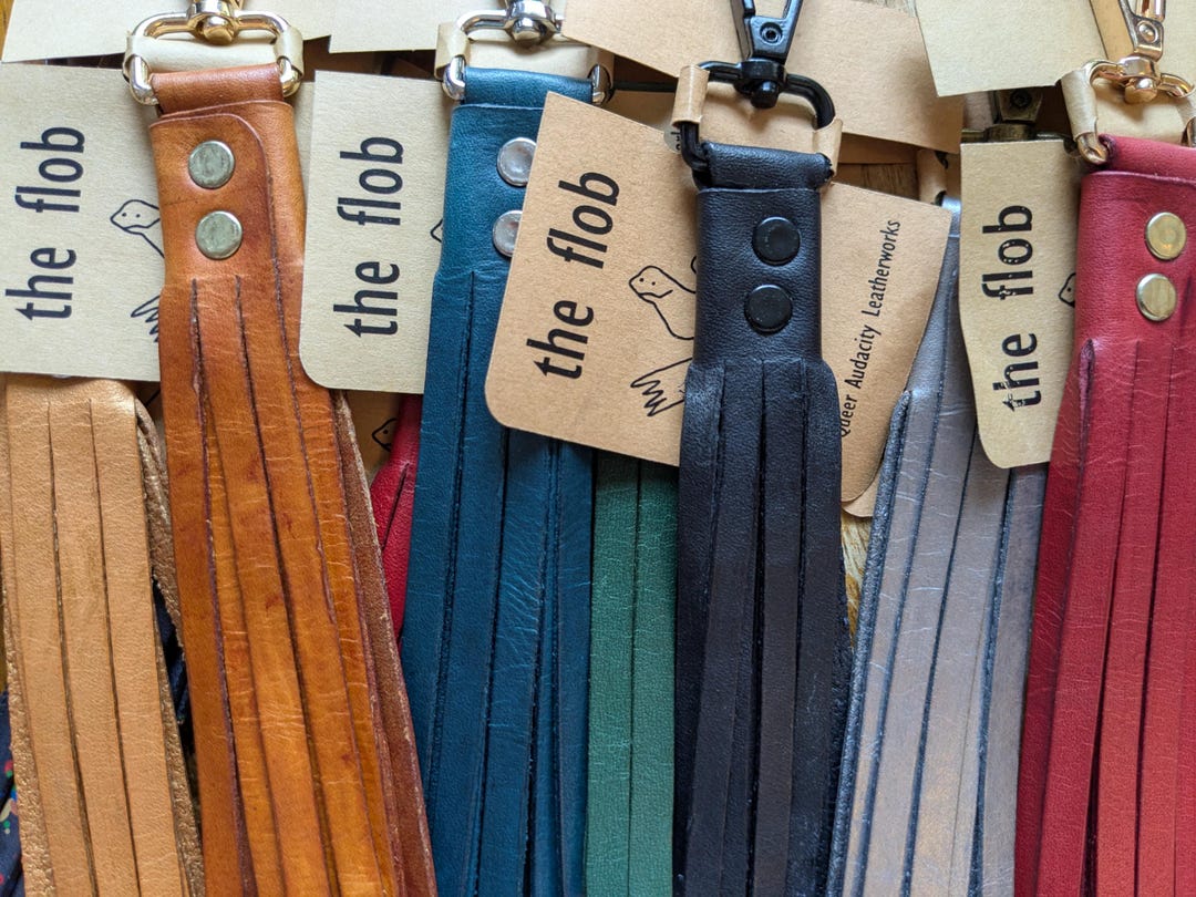 The Flob - Leather Tassel Keyfob - Etsy