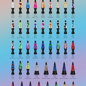 Lava Library 1992-2004 Lava Lamp Color Code Poster - Etsy