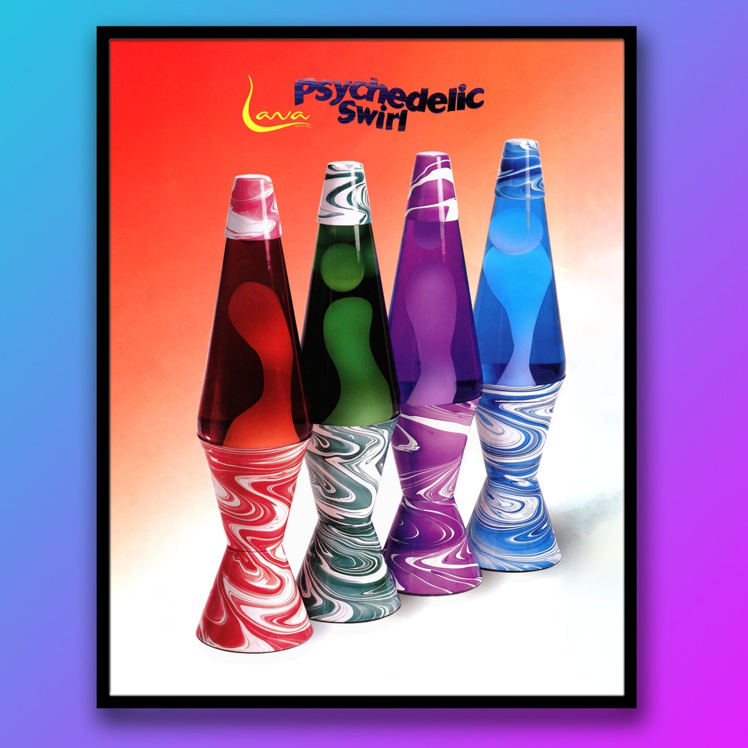 Psychedelic Swirl Lava Lamp Poster - Etsy