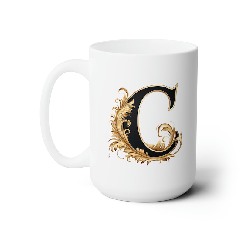 2D Letter C Monogram Mug - Etsy