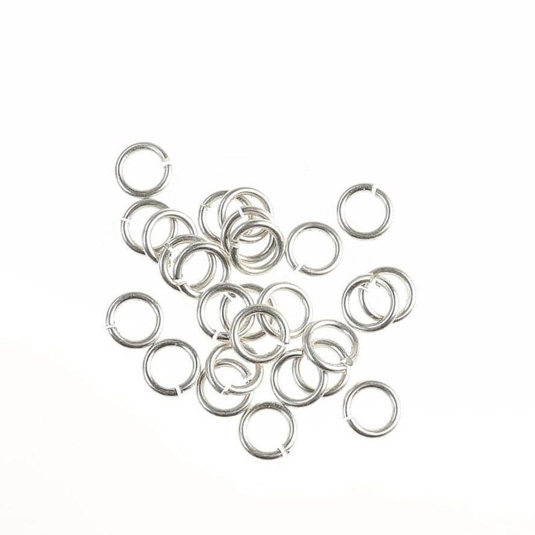 50 Argentium 940 Silver Jump Rings | 4mm ID, 18 Gauge, Tarnish ...