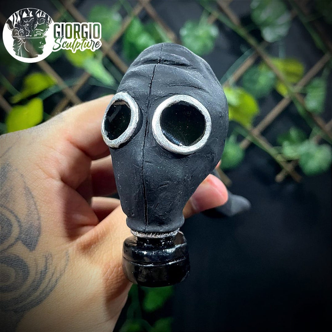 GAS MASK PIPE, Tobacco Pipe, Military, War, Handmade, Crafts, Sculpture ...