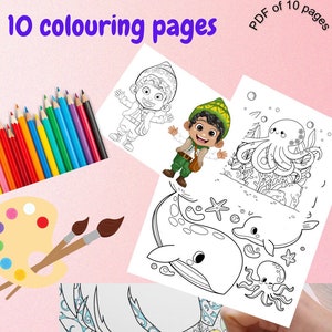 10 Coloring Pages of Sea Characters, Ocean and Sea Theme Coloring Pages ...