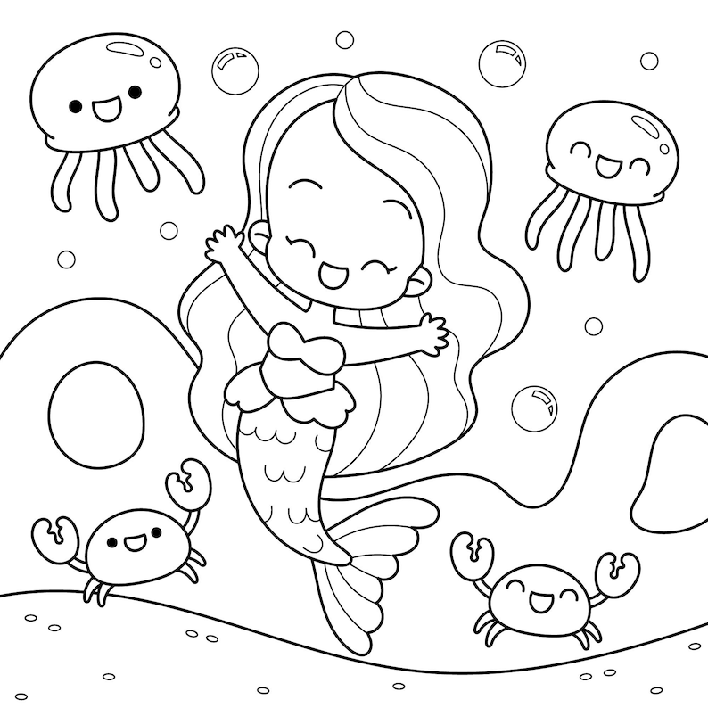 10 Coloring Pages of Sea Characters, Ocean and Sea Theme Coloring Pages ...