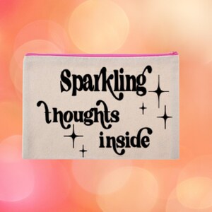 Funny Writing Sayings Zipper Pouch – Cotton Canvas Pencil Case - Etsy
