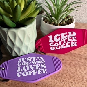 Coffee Retro Motel Keychain - Etsy