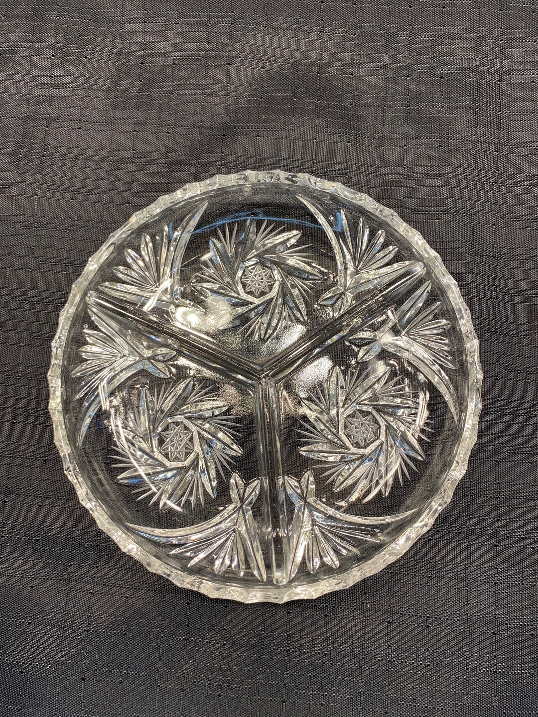 Crystal Divided Dish for Nuts and Candy - Etsy