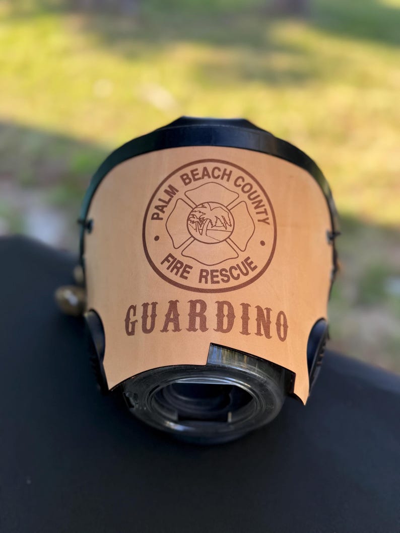 Firefighter SCBA Scott Leather Mask Cover Protector With HUD Cutout ...