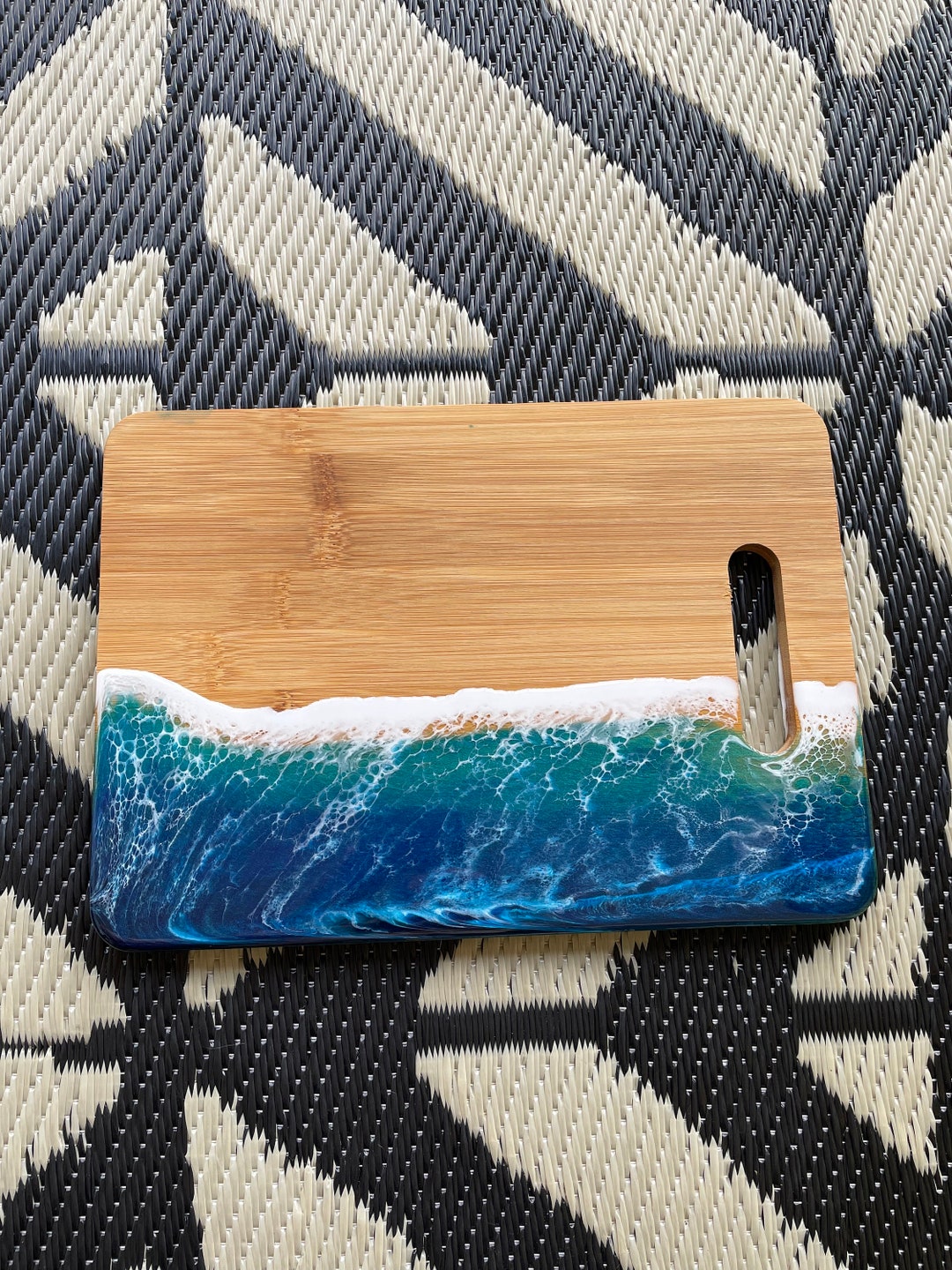 Resin Ocean Serving Board, Made to Order, Medium Epoxy Cheese Board ...