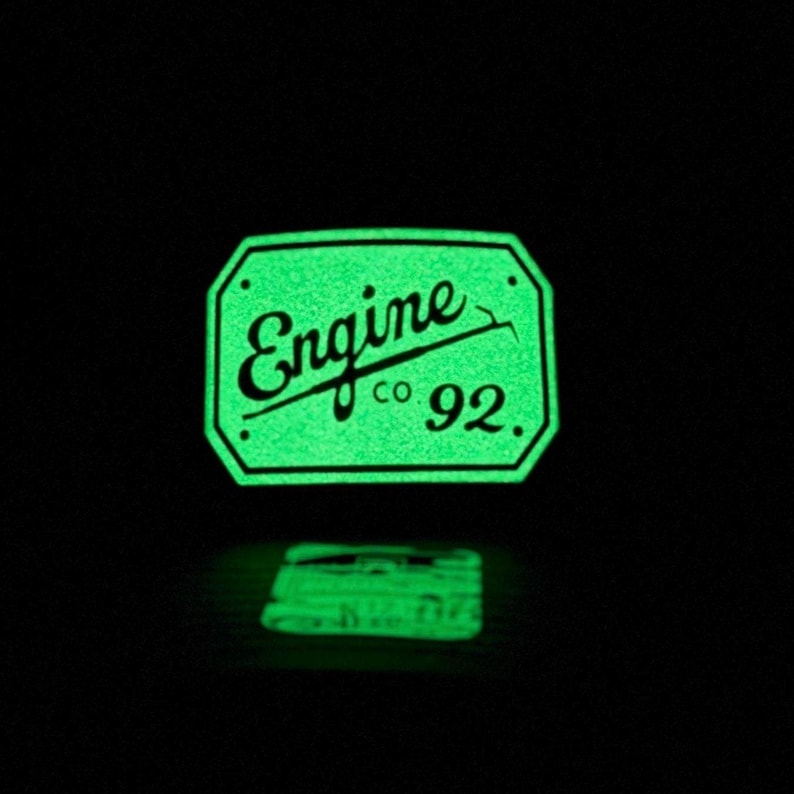 GLOW in the Dark Fire Department Hat | Custom Leather Patch ...