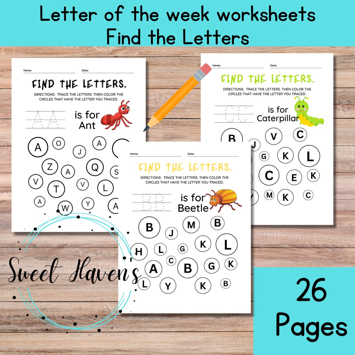 Letter of the Week Worksheet, Phonics, Printable, Pre-k, Kindergarten ...