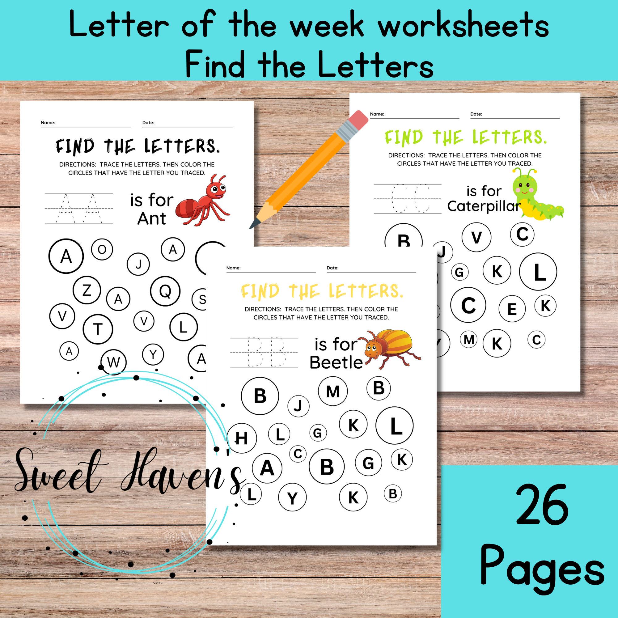 Letter of the Week Worksheet, Phonics, Printable, Pre-k, Kindergarten ...