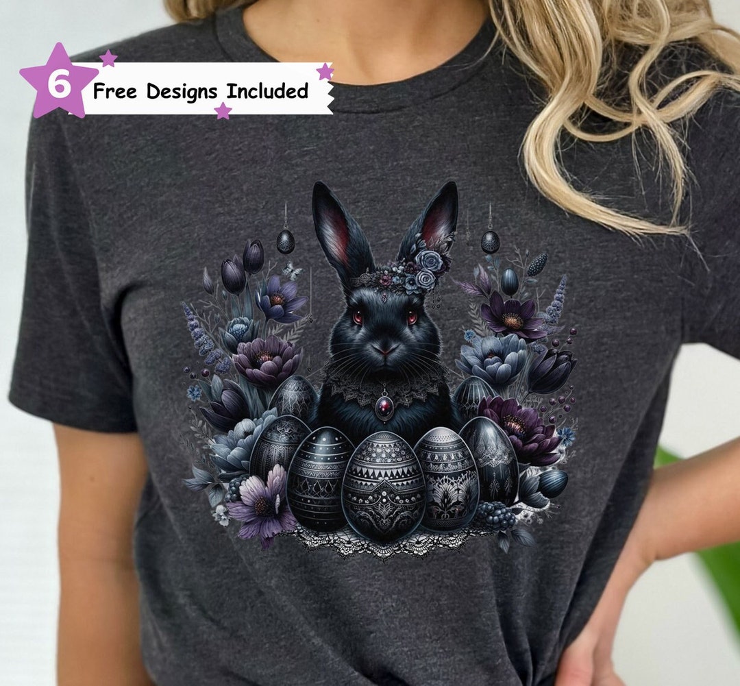 Gothic Easter Bunny PNG Sublimation, DTG and Print Design, Gothic ...