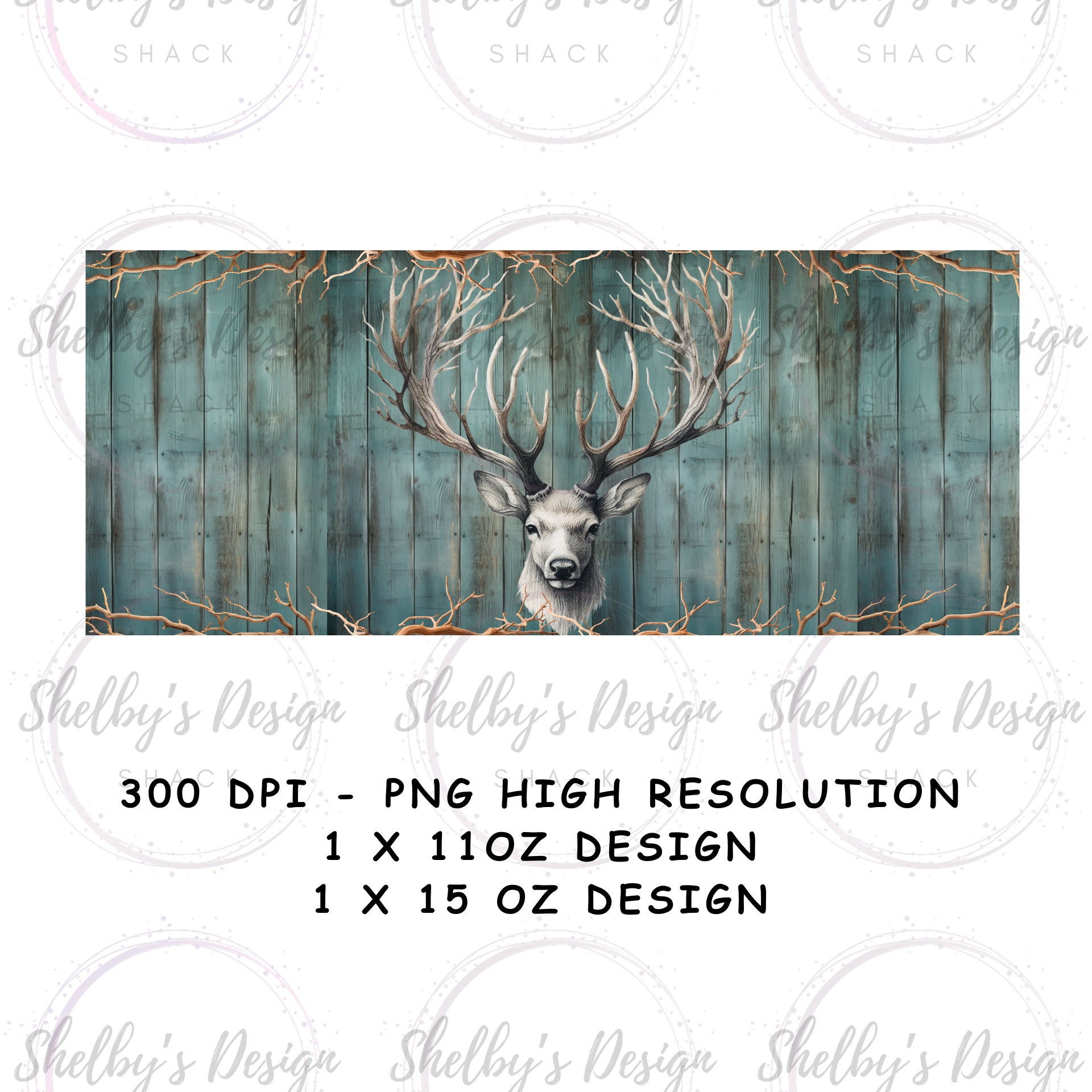 Stag PNG Sublimation, DTG and Print Design, Vintage Stag, 11oz & 15oz ...