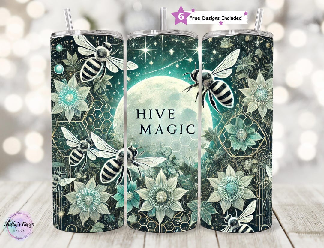 Hive Magic 20oz Seamless Tumbler PNG, Honeycomb Bee Magic Sublimation ...