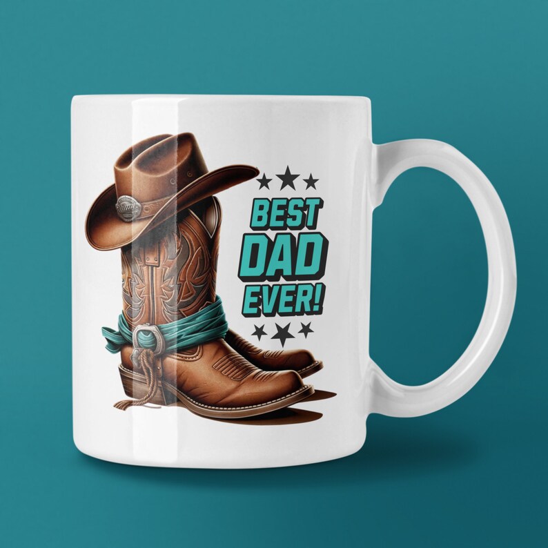 Cowboy Dads, Best Dad Ever PNG Sublimation, DTG and Print Design in ...