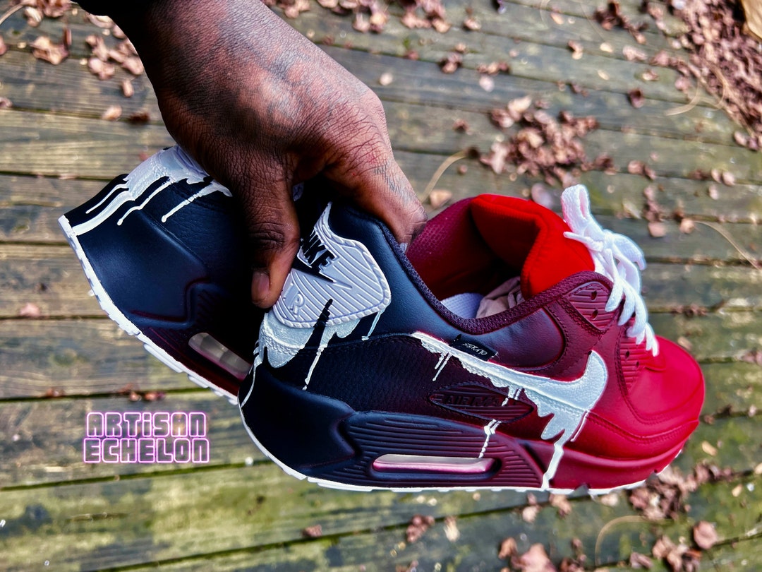 Custom Painted Nike Air Max 90 Drip Fade - Etsy