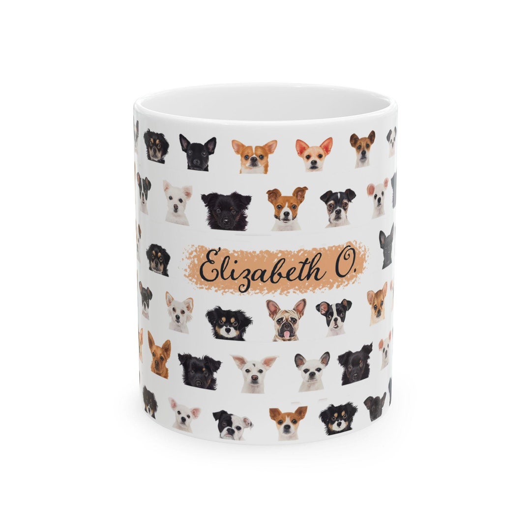 Dog Face Mug | Custom Dog Mug | Custom Name Mug | Personalized Dog Mug ...