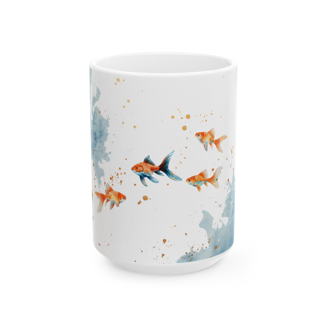 Goldfish Coffee Mug Goldfish Tea Cup Watercolor Goldfish Mug Mug for ...