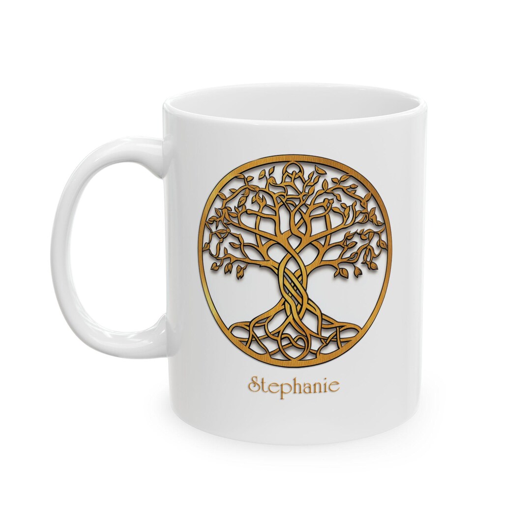 Celtic Tree of Life Mug With Name Personalized Tree of Life Coffee Mug ...