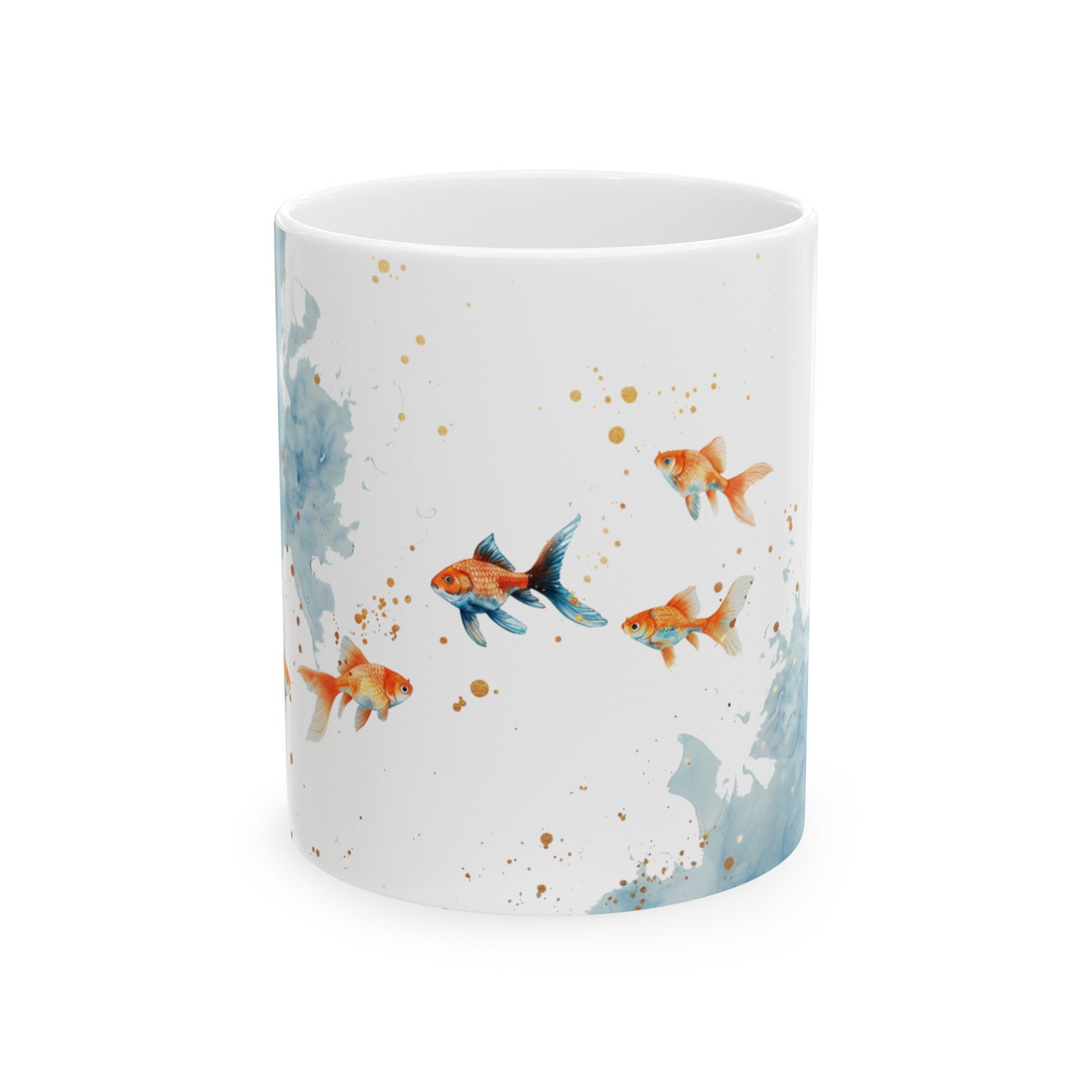 Goldfish Coffee Mug Goldfish Tea Cup Watercolor Goldfish Mug Mug for ...