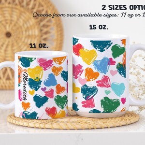 Heart Mug Ceramic Mini Heart Mug for Valentines Mug Gift Love You Mug ...
