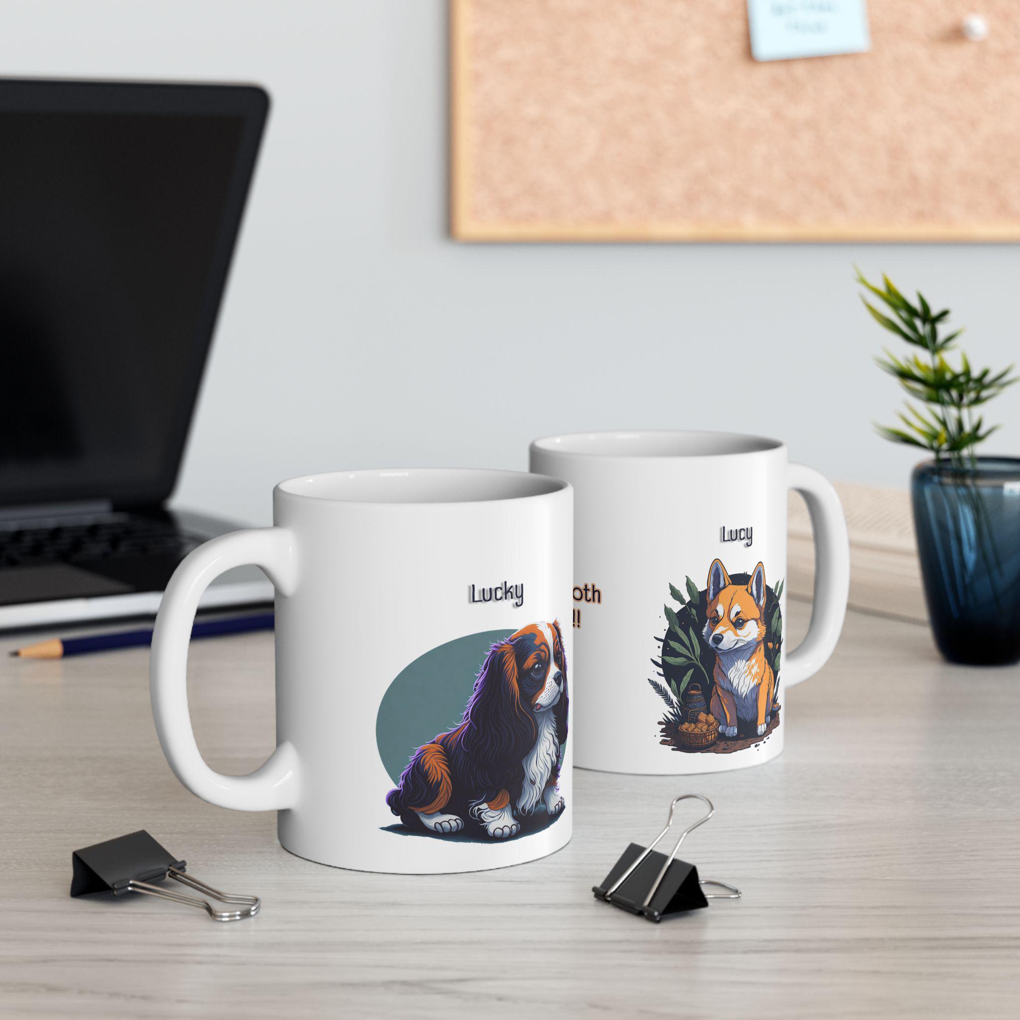 Custom Dog Name Coffee Mug | Personalized Dog Coffee Mug Tea Cup ...