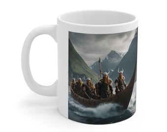 Viking Warrior Ceramic Mug 11oz - Etsy