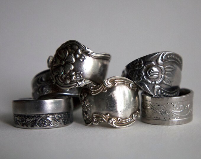 Personalized Custom Spoon Ring, Handmade Silverjewelry, Vintage, Fancy ...
