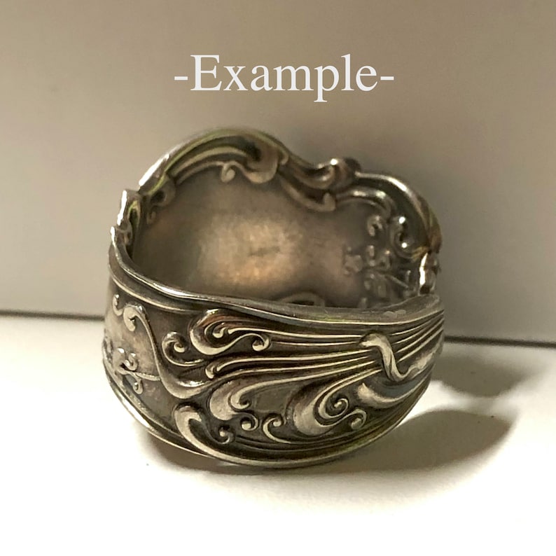 Personalized Custom Spoon Ring, Handmade Silverjewelry, Vintage, Fancy ...