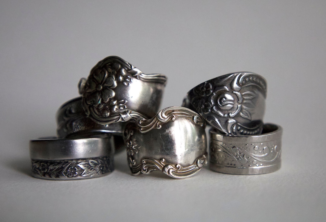 Personalized Custom Spoon Ring, Handmade Silverjewelry, Vintage, Fancy ...