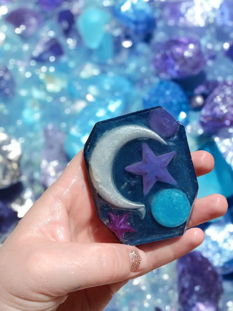 Starry Night Soap, Stars and Moon Soap, Moonlight, Night Sky - Etsy