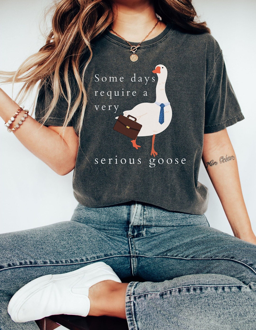 Serious Goose Silly Goose Shirt Y2K Style Ironic Shirt Silly Shirt ...