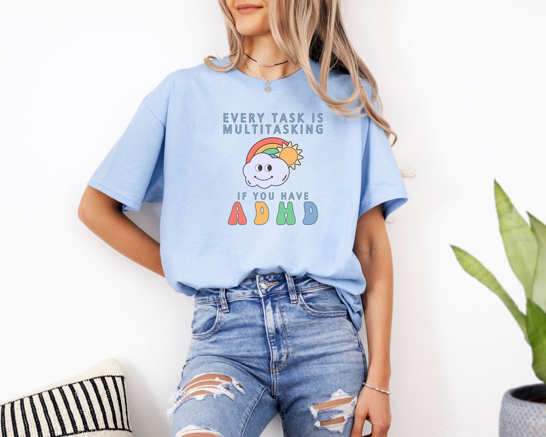 ADHD Shirt Neurodiversity Anxiety Silly Shirt Weirdcore Clothing Weird ...