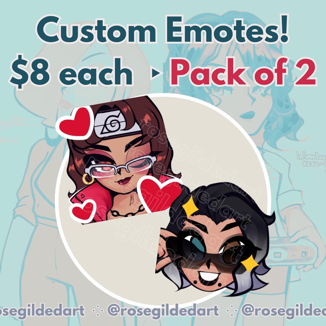 2x Premium Custom Twitch, Discord, Kick, Guilded & Youtuber Emotes and ...
