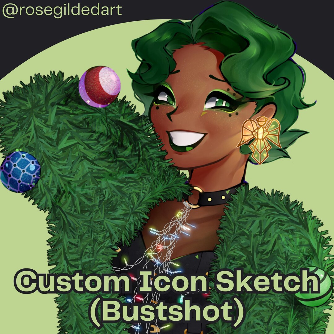 Custom Icon Pfp Commission: Headshot Portrait (colored Sketch) | High ...